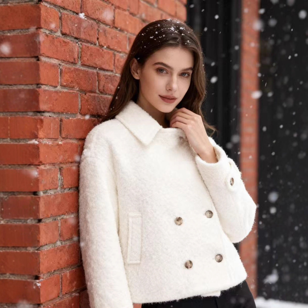 Women's Fashionable Temperamental Lapel Loop Fleece Coats – Ecnwa