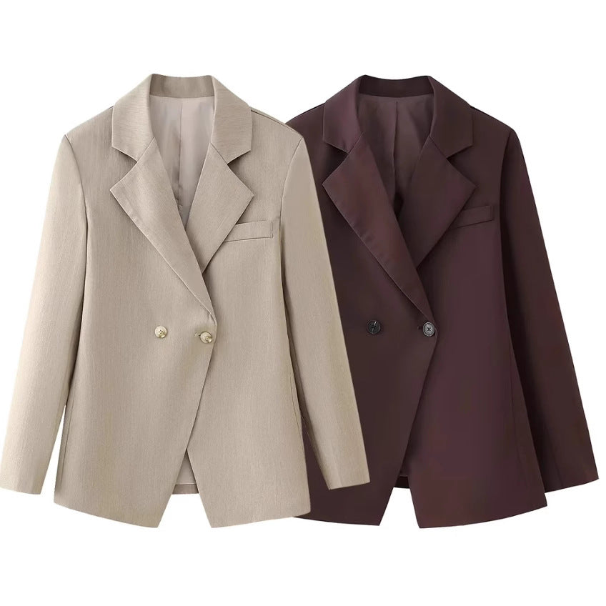 Women's Lapel High Waist Slim Fit Solid Jackets – Ecnwa